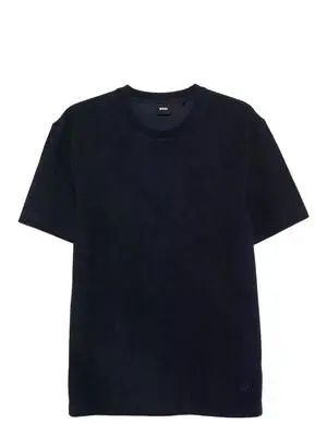 BOSS Textured Cotton T-shirt - Blue
