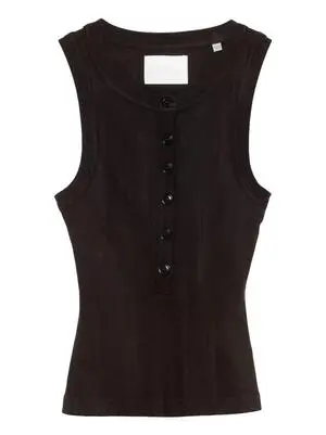 Citizens Of Humanity Button-front Ribbed Tank Top - Brown