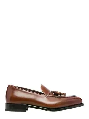 FERRAGAMO Tassel-detail Leather Loafers - Brown