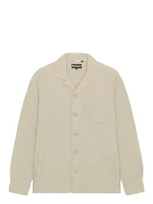 Barbour Sandwood Waffle Overshirt In Beige - Concrete