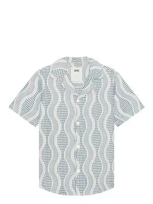 Oas Como Cuba Waffle Shirt - Blue