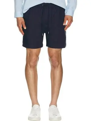 Onia Air Linen Pull On Shorts - Deep Navy