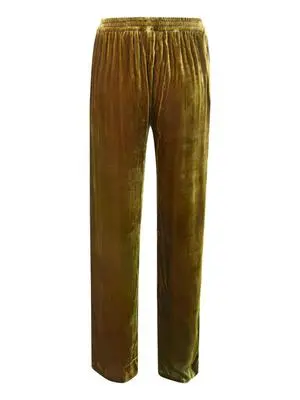BIANCO LEVRIN Velvet Trousers - Yellow