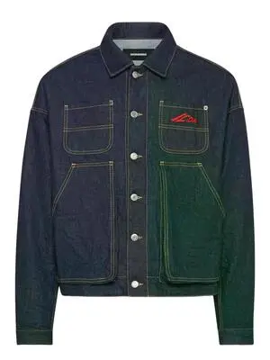 Dsquared2 Logo-Embroidered Denim Jacket Blue