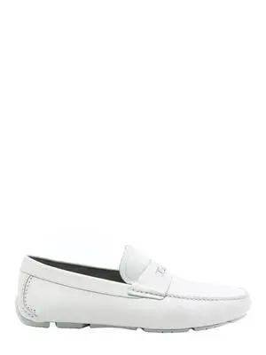 FERRAGAMO Penny-slot Leather Driving Loafers - Neutrals