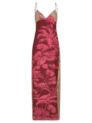 Johanna Ortiz Tropical Harmony Silk Maxi Dress - Pink