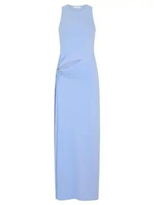Rabanne Cutout Cotton-jersey Midi Dress - Blue