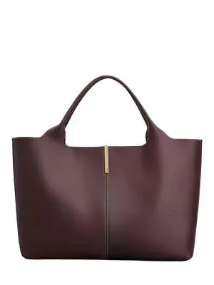 TOD'S Medium Leather Tote Bag - Brown