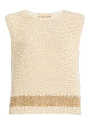 ALL THAT REMAINS Willow Crocheted Cotton Top - Ivory