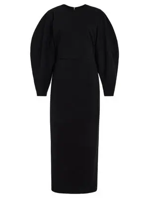 CAROLINA HERRERA Arc-Sleeve Ponte Midi Dress