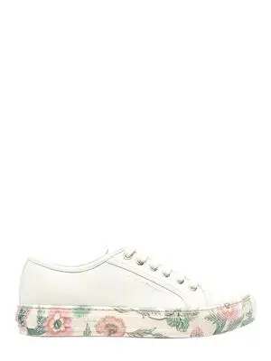 FERRAGAMO Floral-trim Low-top Sneakers - Neutrals