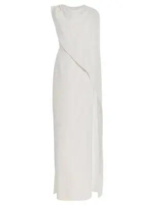 CAROLINA HERRERA One-Shoulder Stretch-Crepe Gown