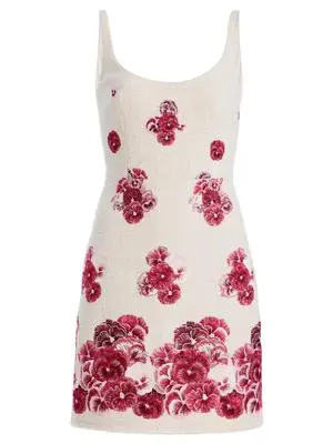 Giambattista Valli Floral Boucle-tweed Mini Dress - Multi