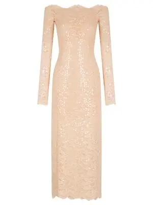 Rabanne Scalloped Maxi Dress - Pink