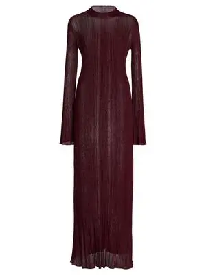 Gabriela Hearst Atira Knit Silk Maxi Dress - Red