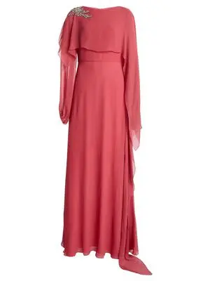Erdem Draped Silk Gown - Pink