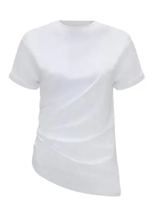 Victoria Beckham Gathered Detail T-shirt - White