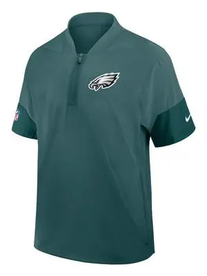 Nike Philadelphia Eagles Sideline Coach Nfl 1/2-zip Short-sleeve Jacket - Blue