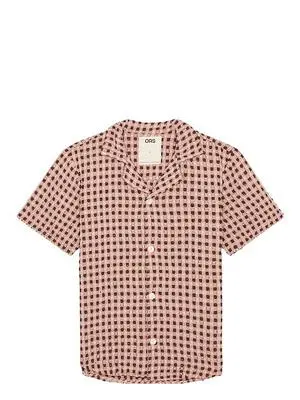 Oas Oas Ferratelle Cuba Waffle Shirt In Pink. Pink