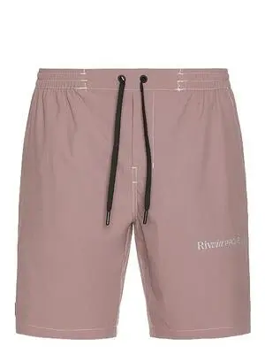 RIVVIA PROJECTS Contrast Daily Ride Swim Short - Pale Plum