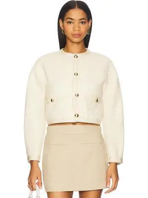 FRAME The Trim Jacket - Cream Multi