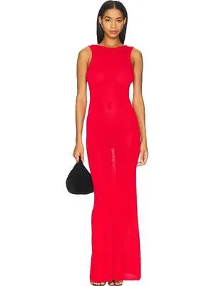RUNAWAY THE LABEL Adriana Maxi Dress - Cherry