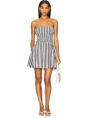 Faithfull The Brand Corah Mini Dress - Antique Navy Stripe