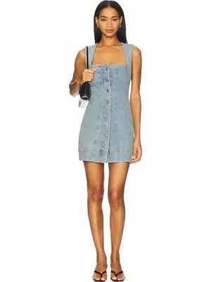 Good American Power Stretch Mini Denim Dress - Indigo910