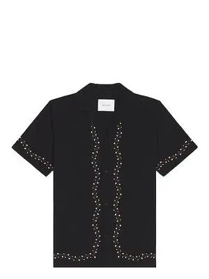 LES DEUX Lesley Embroidery Shirt - Black