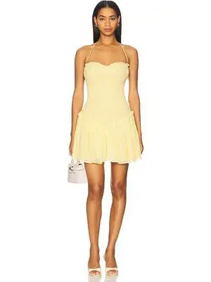 LOVERS AND FRIENDS Alessia Mini Dress - Baby Yellow