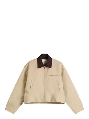 JW Anderson Curved Hem Workwear Jacket - Nougat/chocolate