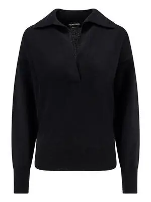 TOM FORD Cashmere Polo Sweater - Black