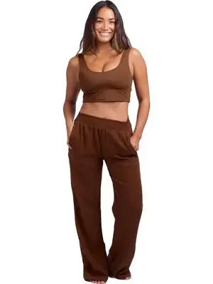 JOLYN Gauze Pants With Pockets Coconut