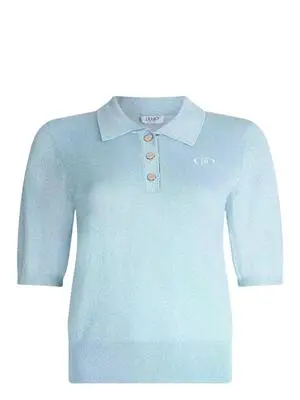 Liu Jo Logo-embroidered Polo Shirt - Blue