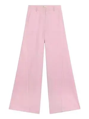 Blumarine Pleated Wide-leg Trousers - Pink