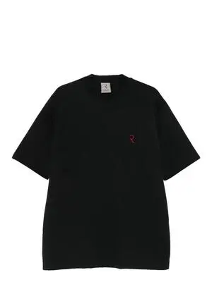 RHUN Embroidered Cotton T-shirt - Black