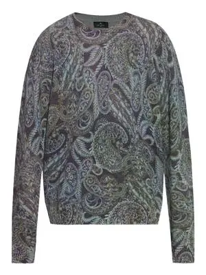 ETRO Paisley Ribbed Wool Sweater