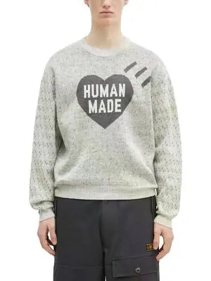 HUMAN MADE Heart-logo Sweater - Grey