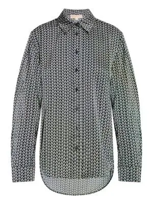 Michael Kors Geometric-print Shirt - Black