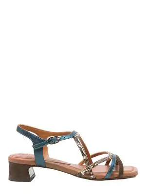 Chie Mihara 40mm Fedan Leather Snake-effect Sandals - Brown