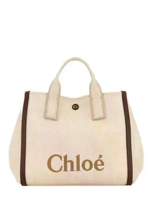 Chloé Logo-print Tote Bag - Neutrals