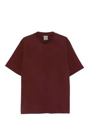 RHUN Logo-embroidered T-shirt - Bordeaux/bordeaux