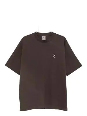 RHUN Logo-embroidered Cotton T-shirt - Brown