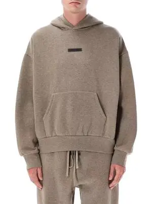 Fear Of God Logo-Appliqué Fleece Hoodie Brown