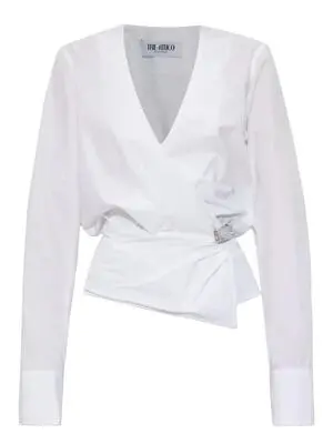 Attico Wrap-design Blouse - White