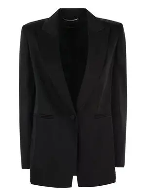 Max Mara Tuxedo Style Tailored Blazer - Black