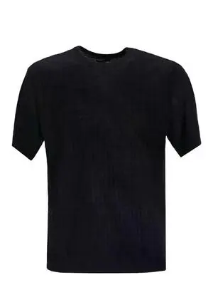 Emporio Armani Fine-knit Short-sleeve T-shirt - Black
