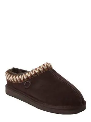 DEARFOAMS Fireside Grafton Shearling Clog Slipper - Coffee