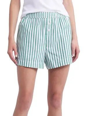 OPEN EDIT Boxer Shorts Green Bar Stripe