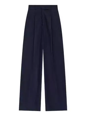 A.p.c. Pleated Wide Leg Trousers - Blue